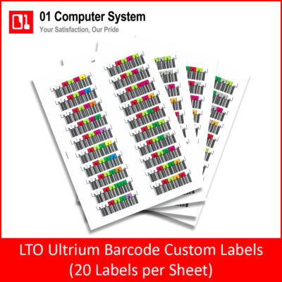 LTO Ultrium Barcode Custom Labels (20 Labels per Sheet) - Global and ...